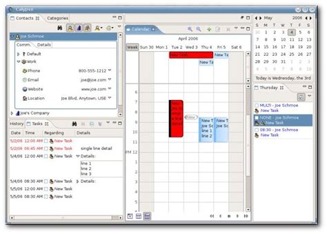 is there an eclipse rcp calendar widget i can add objects to stack
