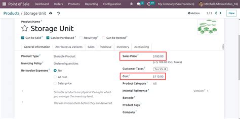 An Overview Of Margin Cost On Product Information With Odoo POS