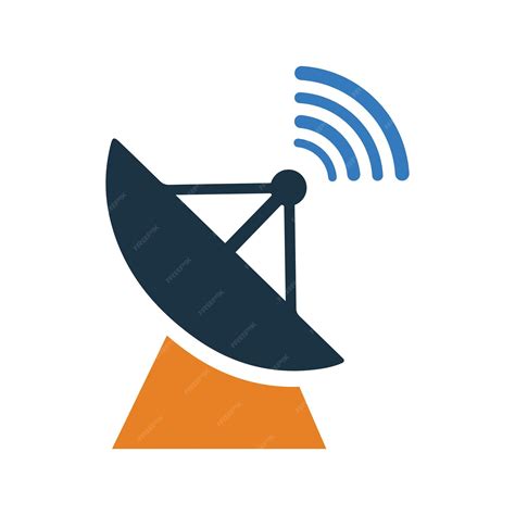 Premium Vector Antenna Broadcast Dish Icon Glyph Style Vector Eps