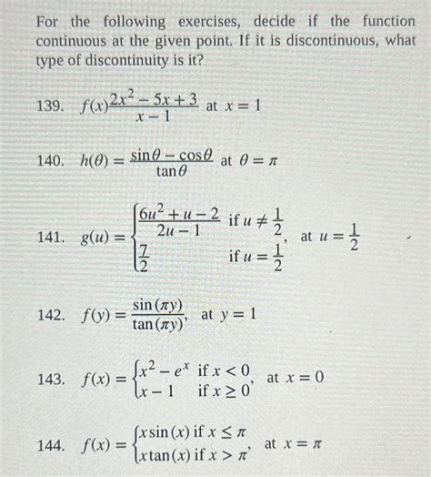 solved for the following exercises decide if the function