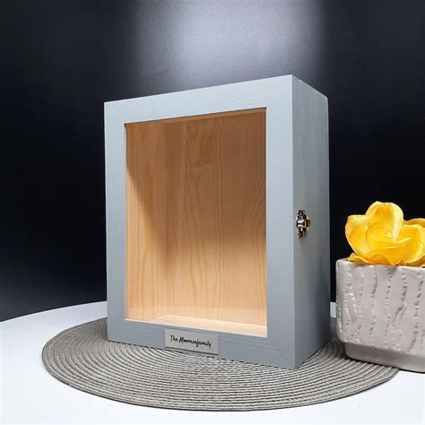 Shadow Box Display Case With Shelves Etsy