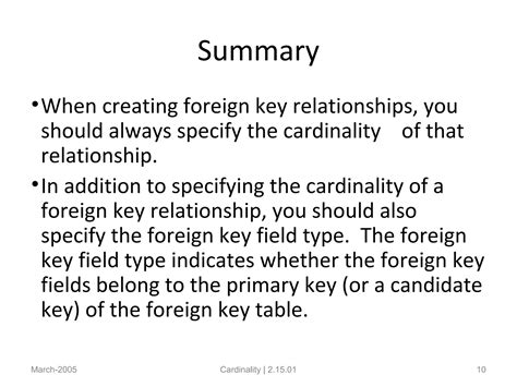 Cardinality1 Ppt Databases Computer Software And Applications