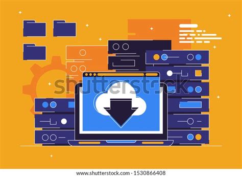 vector illustration data center database server stock vector royalty free 1530866408