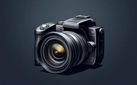 Premium Ai Image Classic Miniature Camera Equipment On Black Background