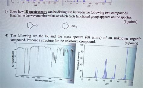 SOLVED: Show how IR spectroscopy can distinguish between the following two compounds. Hint ...