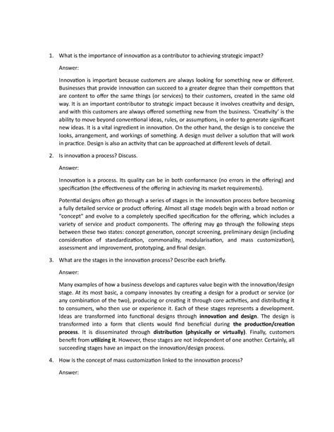 Enabling Task 3 Importance Of Innovation What Is The Importance Of