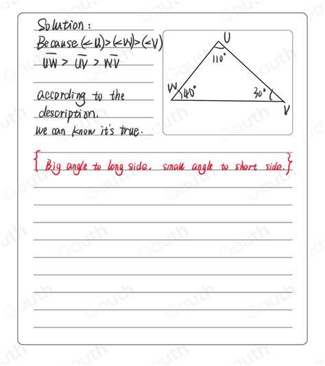 Solved The Sides In Order From Shortest To Longest For The Triangle