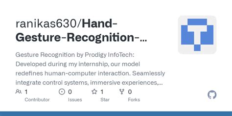 Github Ranikas630hand Gesture Recognition Model Gesture Recognition By Prodigy Infotech