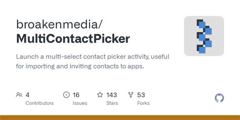 Github Broakenmediamulticontactpicker Launch A Multi Select Contact