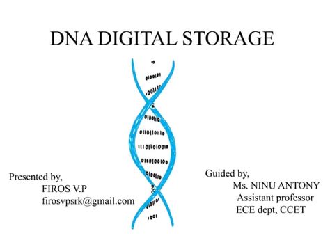 dna digital storage pptx