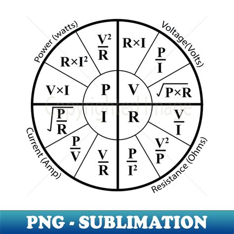 Electrical Ohms Law Formula Wheel Chart For Electricians Eng Inspire