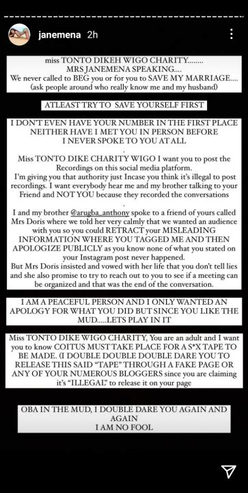 I Double Dare You To Release The Sex Tapes Janemena Claps Back At