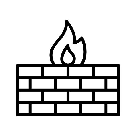 Firewall Vector Icon 2238508 Vector Art At Vecteezy