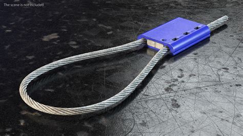 Blue Tight Steel Cable Seal Loop 3d Model 19 Max 3ds Blend C4d