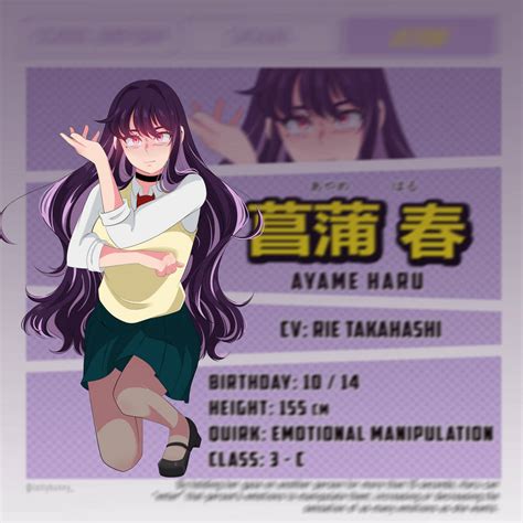 Bnha Mha Oc Ayame Haru Reference Sheet Pt6 By Little Charlott On