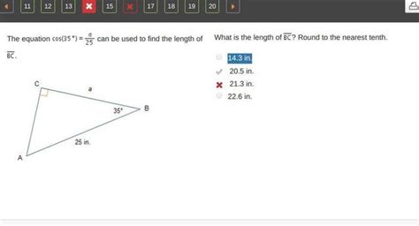 Free The Equation Cos35circ Frac A 25 Can Be Used To Find