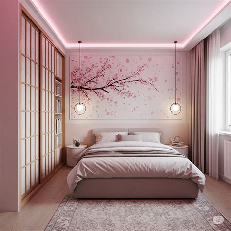 Bedrooms With Cherry Blossom Pink Japanese Bedroom Aesthetic Cherry
