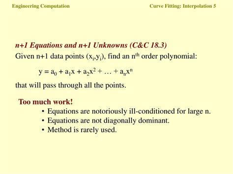 Ppt Engineering Computation Curve Fitting Interpolation 1 Powerpoint