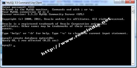 Mysql Create Database