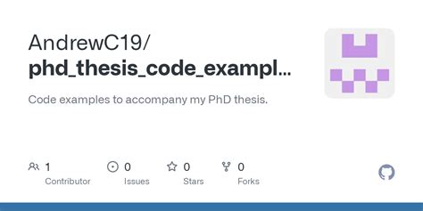 github andrewc19 phd thesis code examples code examples to accompany