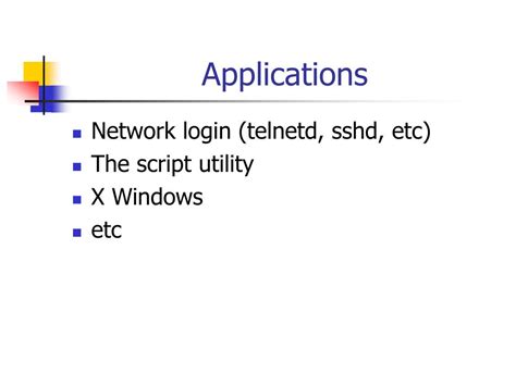 Ppt Pseudo Terminals Powerpoint Presentation Free Download Id1805017