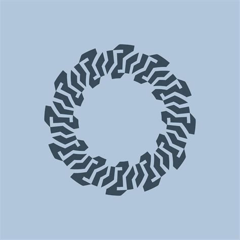 Premium Vector Modern Circular Ornamental Frame Emblem