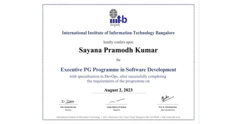 pramodh kumar sayana on linkedin executive pg programme in software development devops june