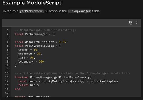 What Does The Table At The Beginning Of The Module Script Do