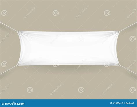 Blank White Rectangular Horizontal Banner Stock Vector Illustration