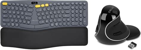 Delux Wireless Ergonomic Keyboard Mouse Combo Split Ergo