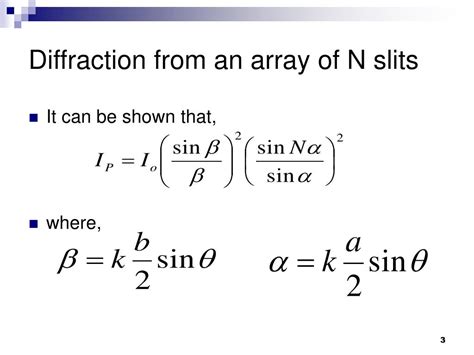 Ppt Fraunhofer Diffraction Multiple Slits And Circular Aperture