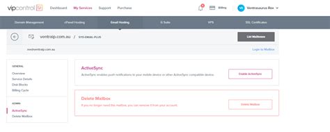 Enabling And Using ActiveSync VentraIP
