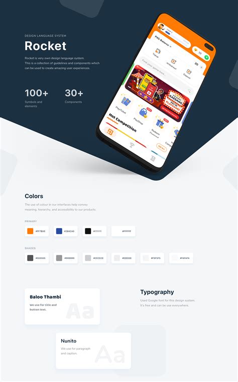 ROCKET Design Language System UI Kit UI UX On Behance