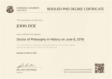 Phd Certificate Template Editable Doctorate Degree Certificates Online
