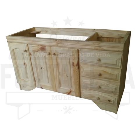 Bajo Mesada De Madera De Pino 160 Cm