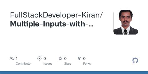 Github Fullstackdeveloper Kiranmultiple Inputs With Python Using