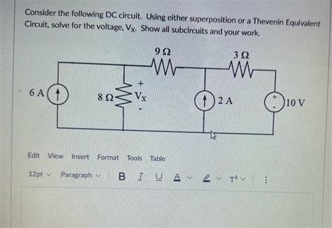 Solved Consider the following DC circuit. Using either | Chegg.com