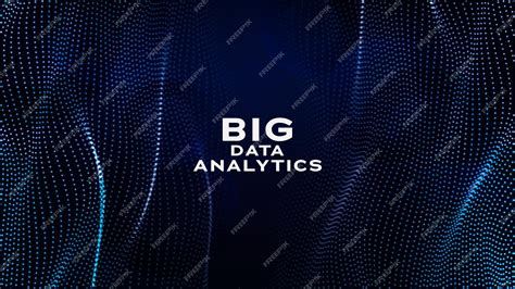 Premium Vector Abstract Technology Background Digital Blue Particle Wave Stream Dotted Wavy