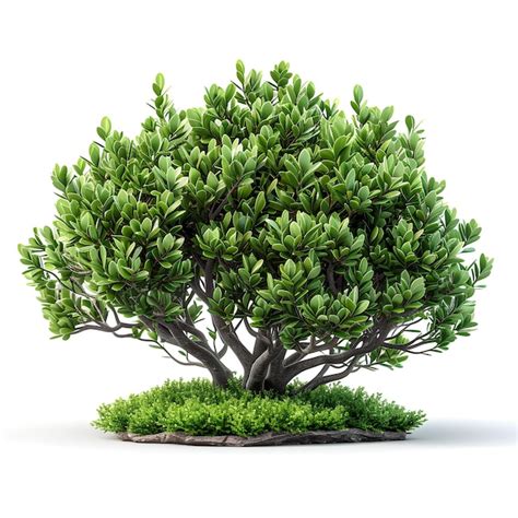 Premium Ai Image A Small Green Tree On A White Background