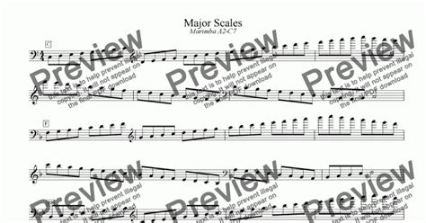 Majorminor Scales Marimba A2 C7 Download Sheet Music Pdf File