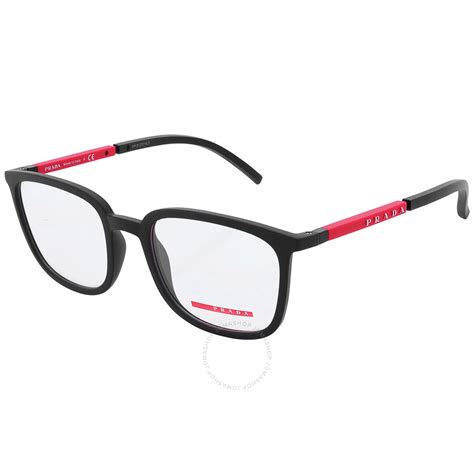 Prada Linea Rossa Demo Rectangular Mens Eyeglasses Ps 05nv 1bo1o1 54