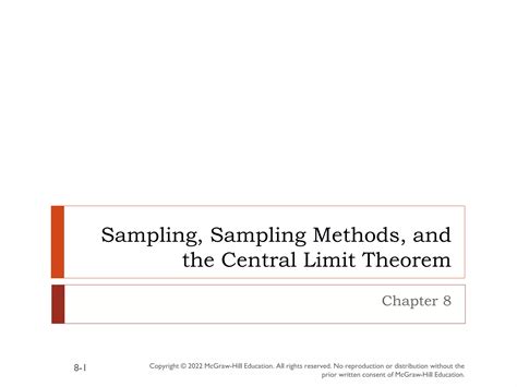 sampling sampling methods and the central limit theorem pdf