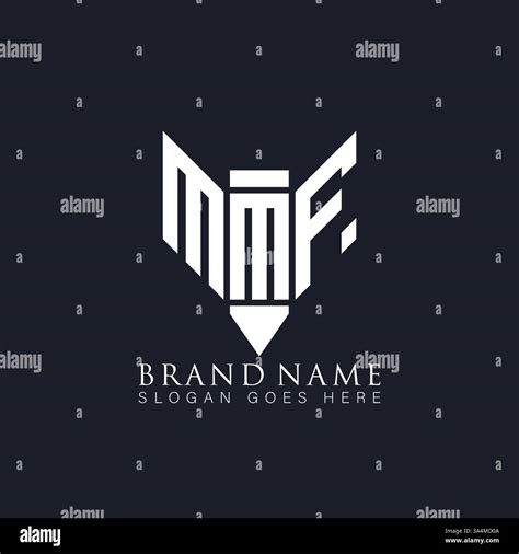 Mmf Unique Modern Flat Abstract Geometric Initials Vector Letter Logo