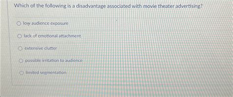 Solved Which of the following is a disadvantage associated | Chegg.com
