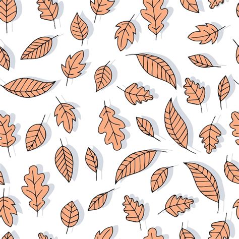 Premium Vector Autumn Leaves Vector Seamless Pattern Background For Fabrics Prints Packaging