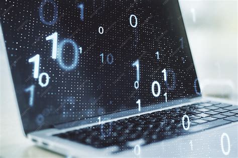 Premium Photo Double Exposure Of Creative Abstract Binary Code