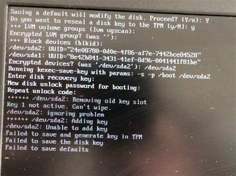 LUKS KEY SEALING TROUBLESHOOTING LOG AND FIX Issue Linuxboot Heads GitHub
