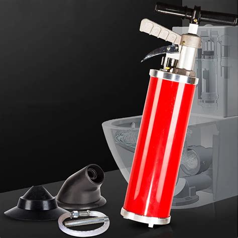 강력한 공압 파이프 차단 준설 장치 주방 화장실 배수 하수도 파이프 막힘 고압 강한 공기 준설 도구 J19035화장실 플런저 Aliexpress