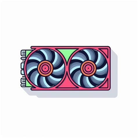 GPU Icon Technology And Computer Symbol Art Logo Illustration Premium AI Generated Image