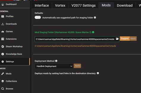 Moving The Deployed Mods Folder Back To The Game Drive Vortex